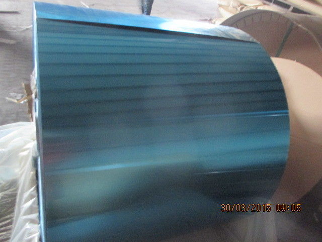 0.12MM Thickness Hydrophilic Aluminium Fin , Aluminum Foil Coating Blue ... 0.12MM Thickness Hydrophilic Aluminium Fin , Aluminum Foil Coating Blue ...