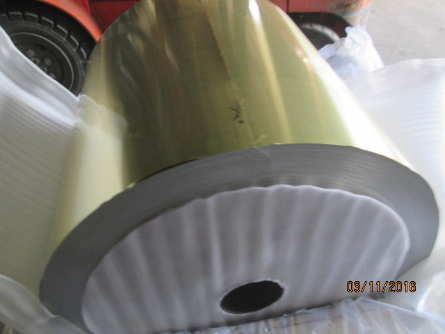 Golden epoxy 1000 hours coated aluminium fin stock in heat exchanger ...