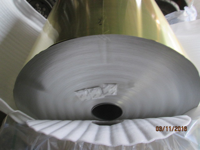 Golden epoxy 1000 hours coated aluminium fin stock in heat exchanger ...